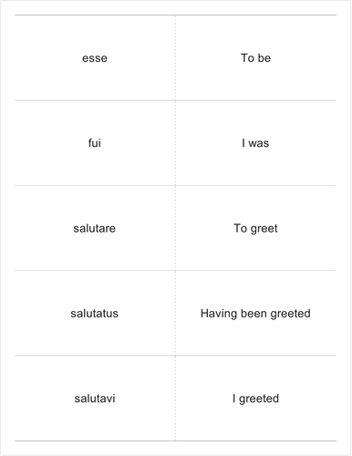 Latin Verbs GCSE Flashcards OCR | Teaching Resources