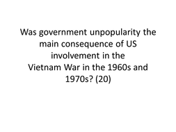 The impact of the Vietnam War on America | Teaching Resources