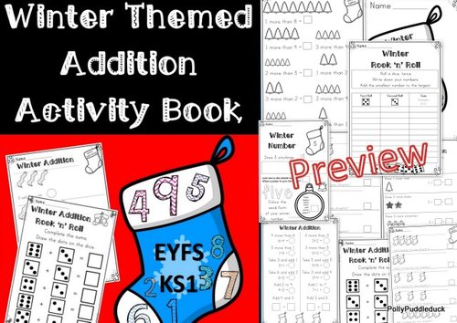 Winter Themed Addition Activity Book for EYFS/KS1 | Teaching Resources