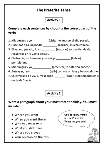 Spanish - Preterite Tense | Teaching Resources