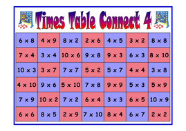 Connect 4 - Times tables | Teaching Resources