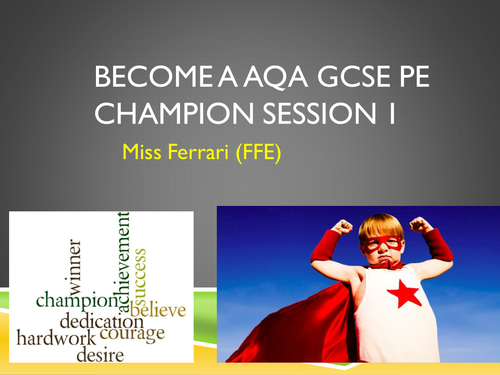 Become an AQA GCSE PE champion - useful acronyms covering key concepts ...