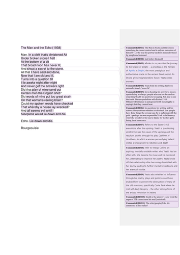 A-Level Engllish Literature: Yeats poems fully analysed (6) | Teaching ...