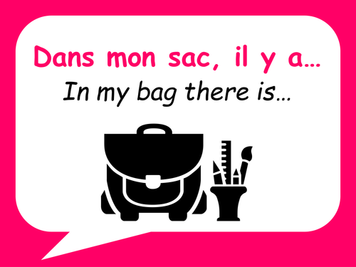 Dans mon sac | Teaching Resources