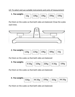 Maths reasoning activity KS2 - Balancing weighing scales. Year 5&6 ...