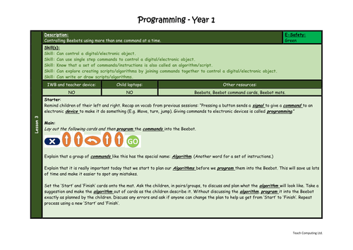 Coding\Programming Year 1 (x6 Lessons) - Algorithms | Teaching Resources Coding\Programming Year 1 (x6 Lessons) - Algorithms | Teaching Resources