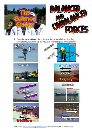 KS3 PHYSICS - Balanced And Unbalanced Forces | Teaching Resources