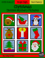 Christmas Division Mystery Pictures | Teaching Resources