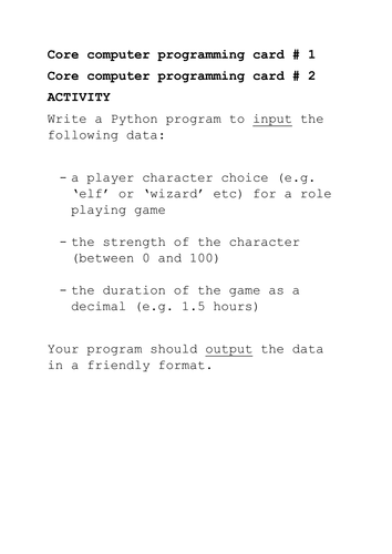 GCSE Computer Science - core programming in Python | Teaching Resources GCSE Computer Science - core programming in Python | Teaching Resources