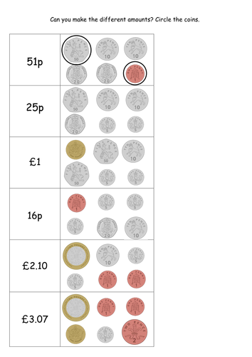 Year 1 Money worksheets maths mastery questions | Teaching Resources