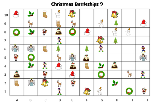Christmas Maths Coordinates Game | Teaching Resources