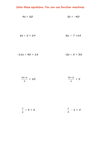 Algebra vocabulary and really easy solving of equations | Teaching ...