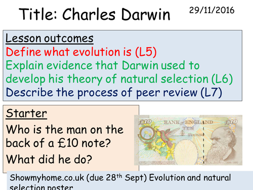 B3 2.6 Charles Darwin | Teaching Resources