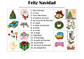 Feliz Navidad - Picture Match | Teaching Resources