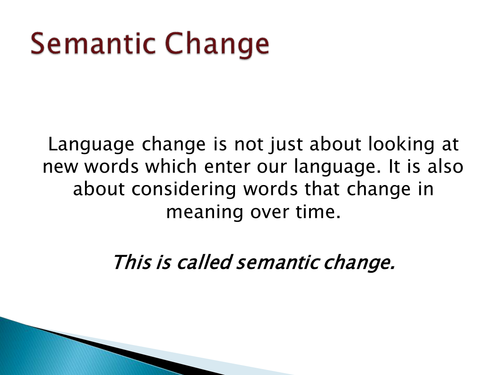 Language Change | Teaching Resources