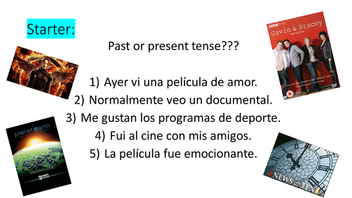 Jigsaw reading Film and Past Tense (Peliculas y el pasado) | Teaching ...