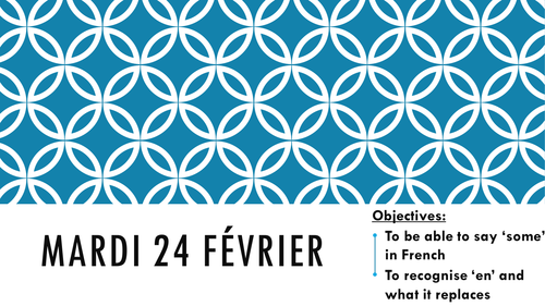 De & En / 'Some' in French | Teaching Resources