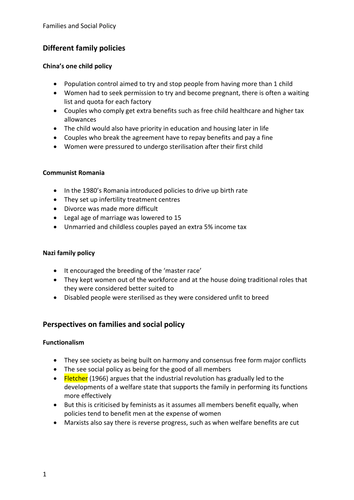 Families and households sociology | Teaching Resources