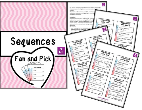 Sequences (Fan and Pick/ Question Cards) | Teaching Resources