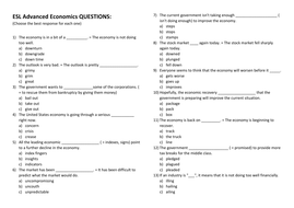 ESL - Economics Terms | Teaching Resources