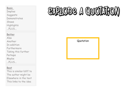 Explode a Quotation | Teaching Resources