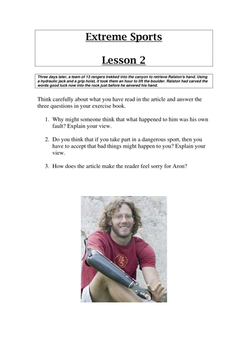 Extreme Sports Scheme of Work Engage Boys with English! | Teaching ...