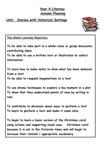 Year 4 literacy unit: Stories with Historical Settings - Street Child ...
