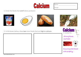 Lower Ability Calcium Worksheets | Teaching Resources