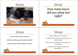 SLEEP! Class discussion on the importance of sleep | Teaching Resources