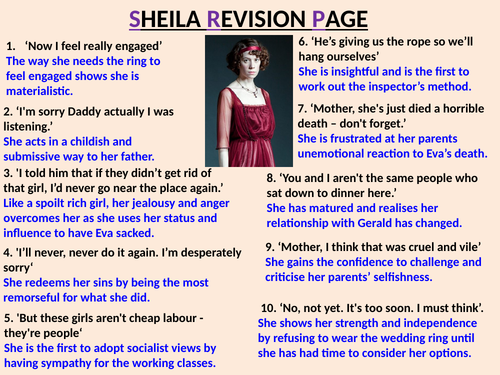 Sheila 'An Inspector Calls' | Teaching Resources Sheila 'An Inspector Calls' | Teaching Resources