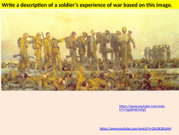 Descriptive writing about war (WW1 trenches) AQA English Language Paper ...