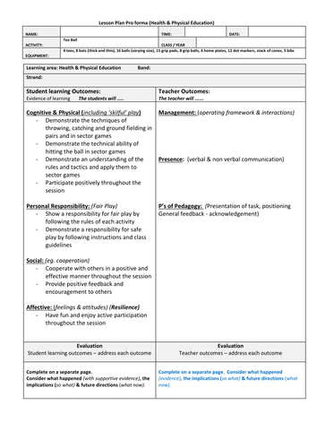 Tee-Ball lesson plans | Teaching Resources