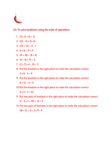 Mastery Order of Operations | Teaching Resources