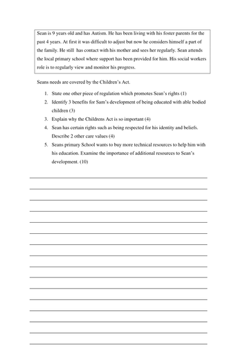 Unit 7 meeting individual needs revision activity | Teaching Resources