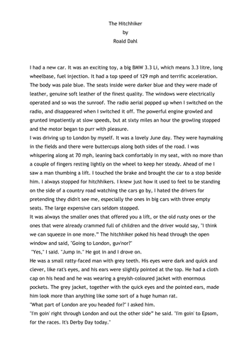 Vocabulary Builders - The Hitchhiker | Teaching Resources