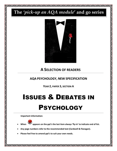 AQA A-Level Psychology: Year 2. Complete Issues and Debates Module ...