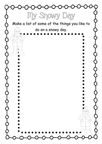 THE SNOWY DAY story resource pack- winter, snow | Teaching Resources