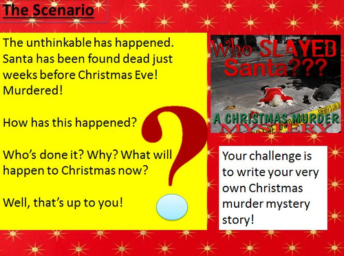 Who Slayed Santa? Christmas Murder Mystery Creative Writing Story ...