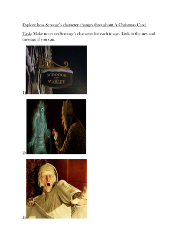 A Christmas Carol Visual: plot and Scrooge's character development ...