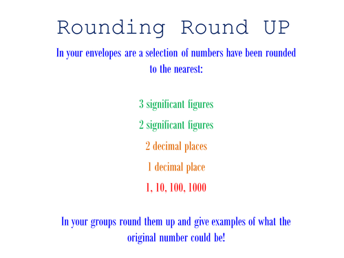 Rounding: Decimal Places: Significant Figures | Teaching Resources Rounding: Decimal Places: Significant Figures | Teaching Resources