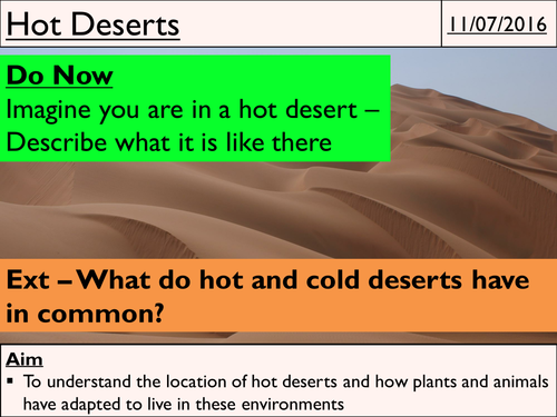 Hot Deserts | Teaching Resources