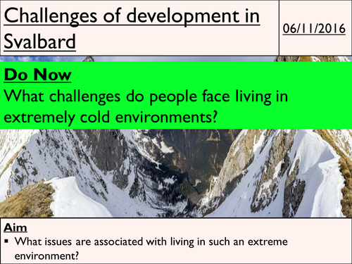 Svalbard - Cold Environments Case Study | Teaching Resources Svalbard - Cold Environments Case Study | Teaching Resources