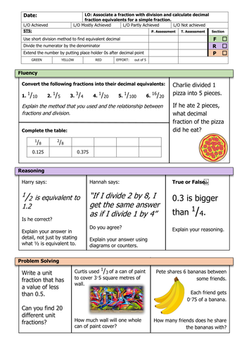 mastery-fractions-worksheets-year-6-teaching-resources