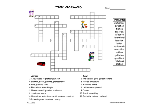 Suffix word work: TION | Teaching Resources