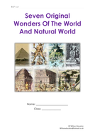 Seven Original Wonders Of The World And Natural World | Teaching Resources