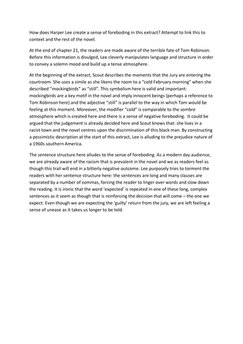 NEW GCSE 9-1 ENGLISH LITERATURE AO1/AO2/AO3 EXTRACT ANALYSIS | Teaching ...