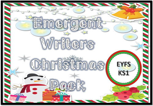 Emergent Writers (Christmas Keywords) Writing Pack for EYFS/KS1 ...