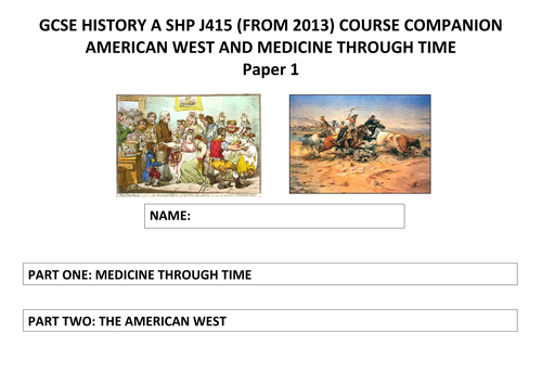 GCSE History OCR (SHP) - American West and Medicine Course Companion ...