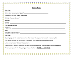 Samba Music - a seven week unit of work | Teaching Resources