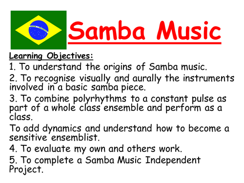 Samba Music - a seven week unit of work | Teaching Resources